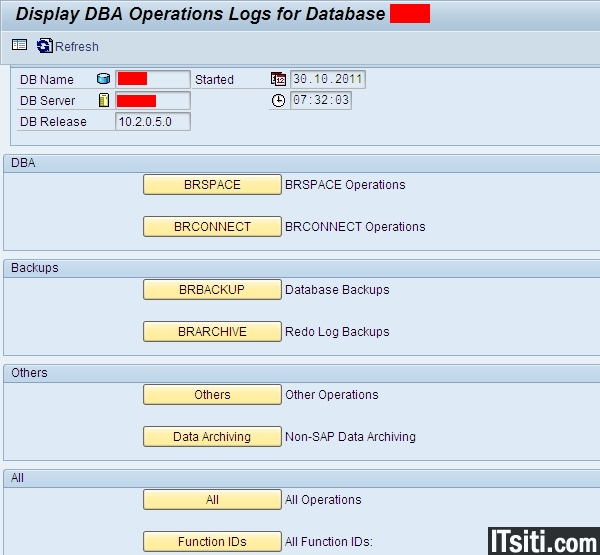 DB14: Database DBA Operation Logs